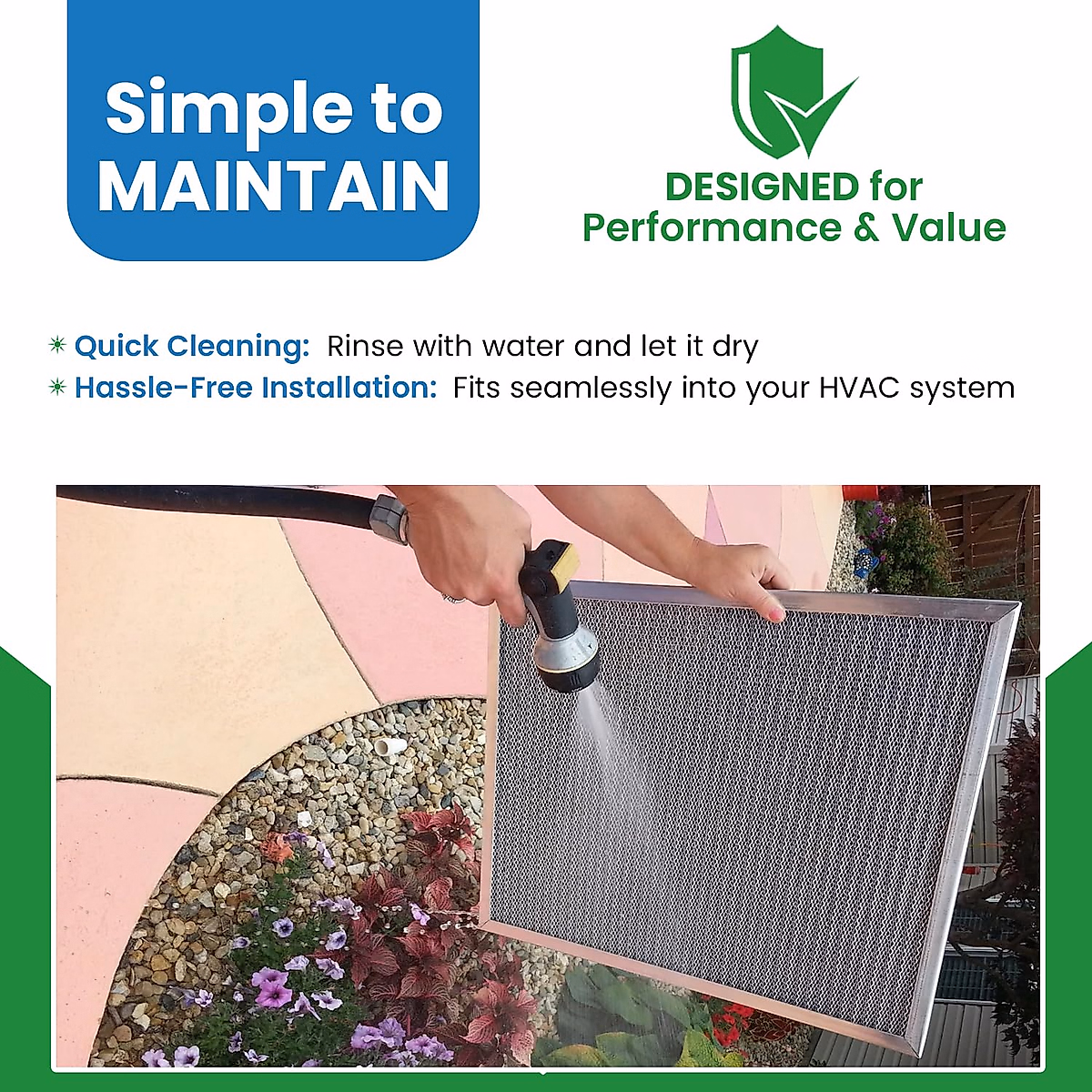 Duraflow Filtration 917763 Metal Mesh Filter, Fits Nordyne 917763 A-Coils, One Pair, 19 H, 0.125 W, 16 L (Pack of 2)