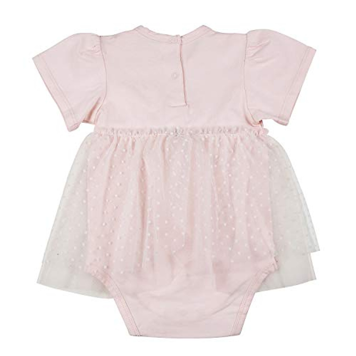 Stephan Baby Snap Dress-Style Baby Dress, Tulle-Skirted, Blush Pink, Fits 6-12 Months