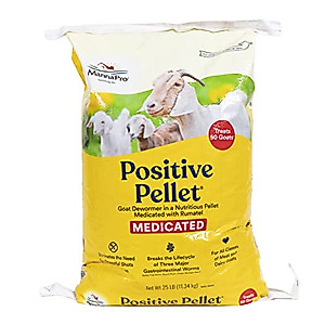 Manna Pro Positive Pellet Medicated Goat Dewormer, 25-Pounds