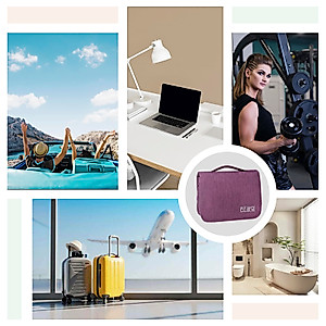 YUNZSXJY Hanging Toiletry Bag Large Capacity Hanging Toiletry Bag for Women and Men Waterproof Travel Cosmetic Bag with Sturdy Hook (Purple)