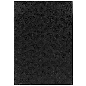 Garland Rug Charleston 6 ft. x 9 ft. Area Rug Black