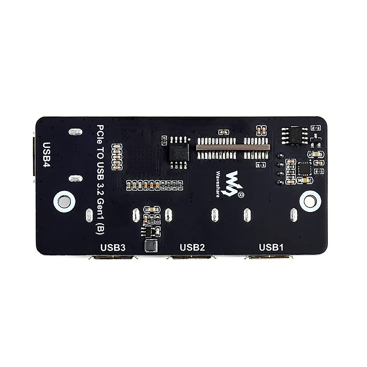 PCIe to USB 3.2 Gen1 Adapter Designed for Raspberry Pi Compute Module 4 IO Board(CM4), 4X High Speed USB Ports,Compatible with USB 3.0/2.0/1.1