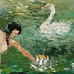 SOLD Pond Maidens, Lily Pond Women By Internationally Renown Artist Andre Dluhos