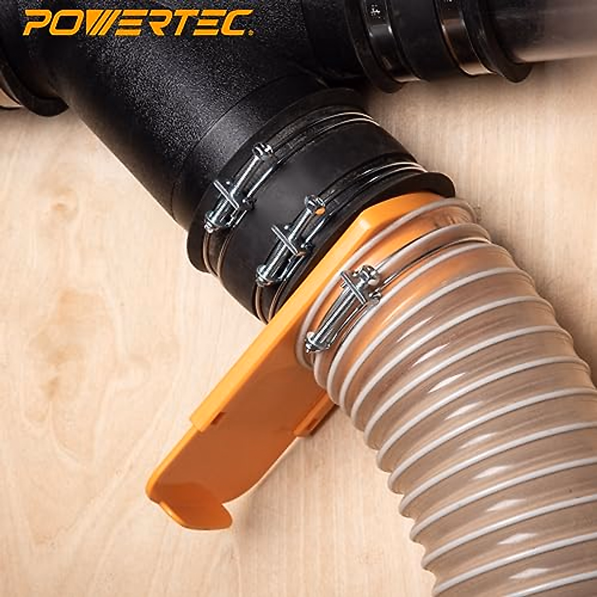 POWERTEC 70215 2 Inch Double Wire Hose Clamp with bolt, Adjustable Hose Clamps for Pool Hose for Above Ground Pools & Pool Pump Hose, Pipe Clamp, Worm Gear Clamp, 5 pack (Color May Vary)