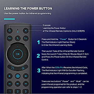 G20BTS Plus Wireless Bluetooth 5.0 Voice Backlit Remote Control Support 2.4G USB Gyroscope IR Learning Remote Control for Android TV Box(G20S Pro Plus)