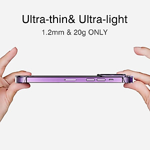 TwoTry Crystal Clear Case Designed for iPhone 14 Pro,Minimalist Design [Non-Yellowing] Ultra Thin Frameless Shockproof Protective Phone Case 6.1 inch 2023