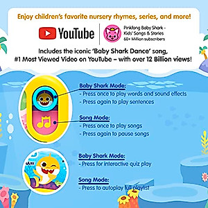 Baby Shark Sing & Learn Pad with Lyrics Booklet, Baby Shark Toys, Interactive Learning Toys for Toddlers, Learning & Education Toys, Baby Shark Gifts for Babies