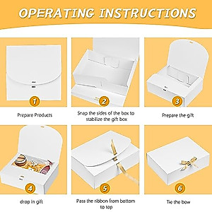 WLUSEAXI 15Pack Gift Boxes with Lids, 10.6x7.8x3.1 Inches Bridesmaid Proposal Boxes with Ribbon, White Gift Boxes for Presents,Kraft Paper Boxes for Wedding Christmas Birthday Baby Shower Party