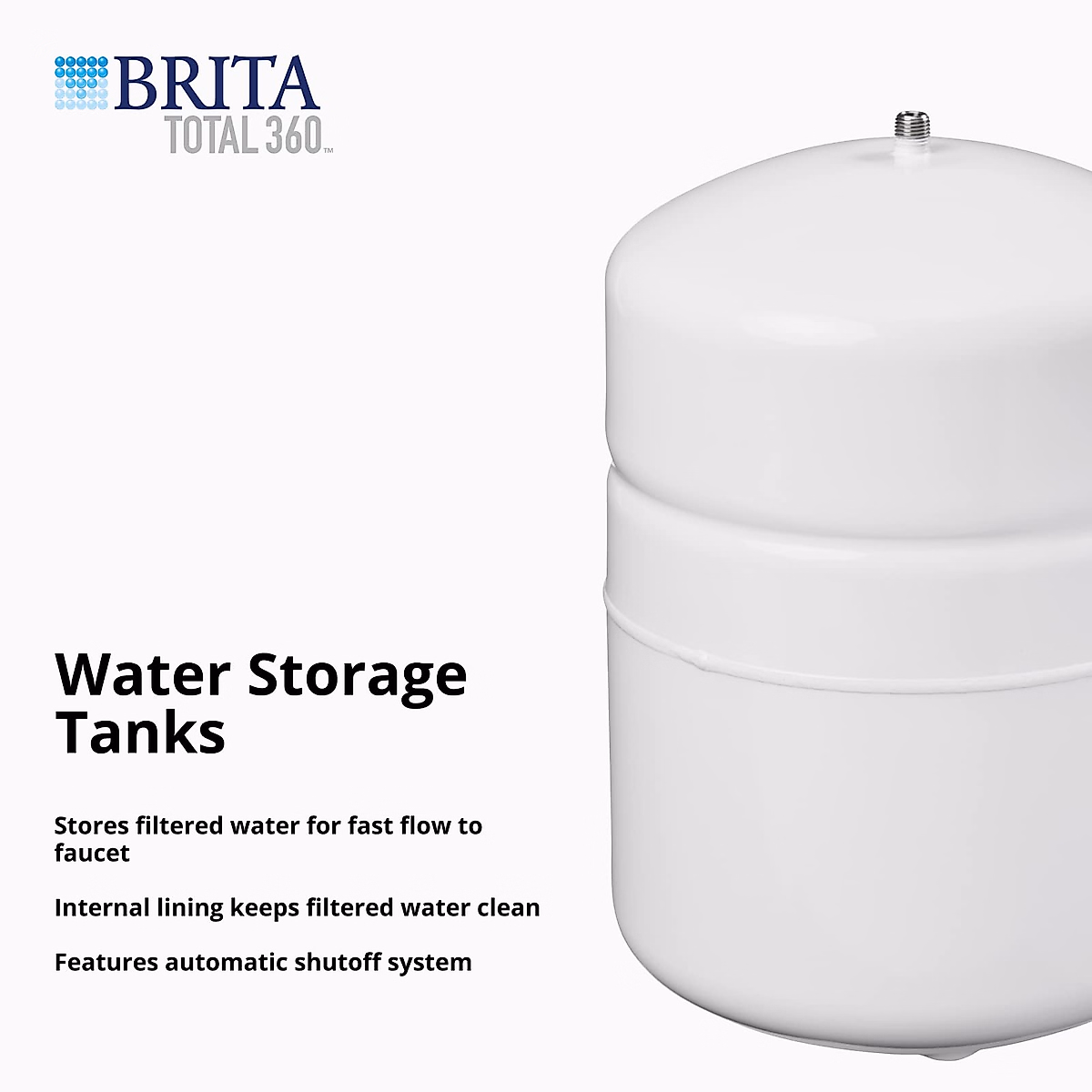 Brita Total 360 BRDROS Undersink Reverse Osmosis Water Filtration System with Brushed Nickel Faucet, Blue