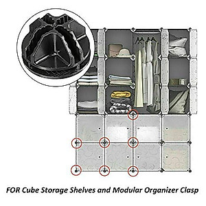 Wardrobe Connectors Reusable Plastic Wire Cube Connectors for the Wardrobe Organizer, Modular Closet and Storage Wire Mesh Bucket Black, 20 pcs Comfortable and Environmentally Convenient design