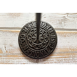 Thorness Vintage cast Iron Cash Register Receipt Spike Paperweight | Desk Receipt Holder | Restaurant Paper Holder | Check Spike | Spindle Rod Bill Holder | Note Spike for Office Home Restaurant