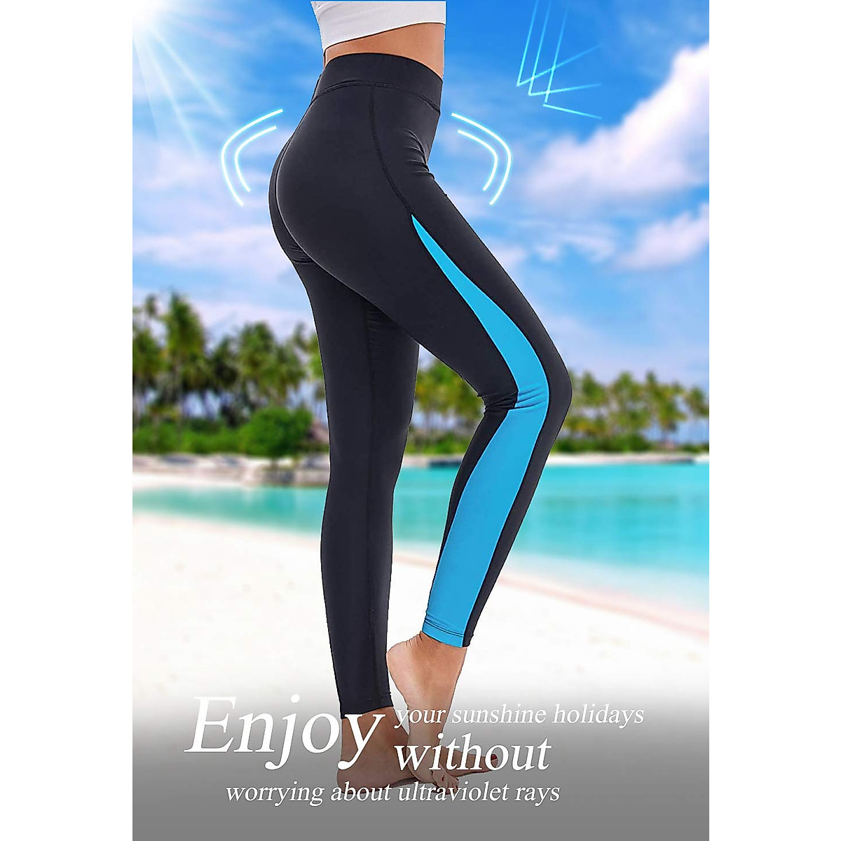 SCODI Swim Pants for Women Swimming Pants Swim Leggings Surf Leggings UV Protection Swimsuit Pants Compression Tights