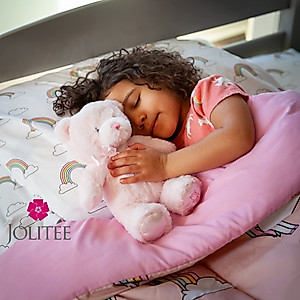 Jolitee My First Bear Stuffed Animal - Pink Teddy Bear for Baby for Newborn, 10"