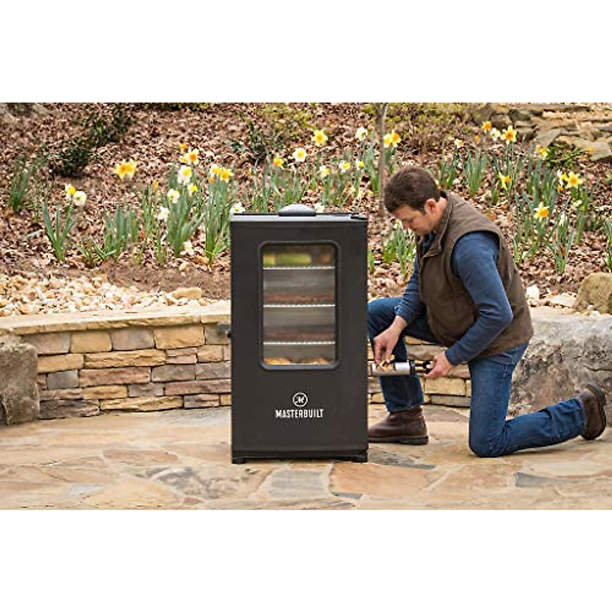 Masterbuilt MB20071619 Mes 140s Digital Electric Smoker, 40” Black + Window