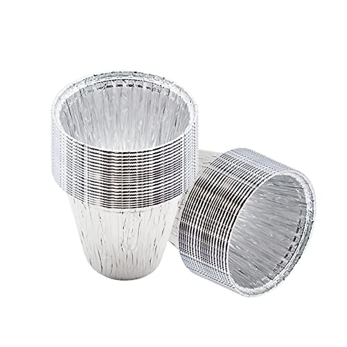 DONSIQIZZ 50 Pack Mini Grease Bucket Liner Compatible with Traeger Ranger, Scout, PTG Grills, Drip Tray Liners for Traeger BAC459 Disposable Foil (4.3" x 4")