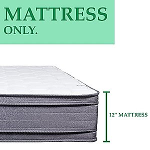 Nutan 12-Inch Double Sided Foam Encased Double Pillow Top Medium Plush with Exceptional Back Support innerspring Mattress,King Size