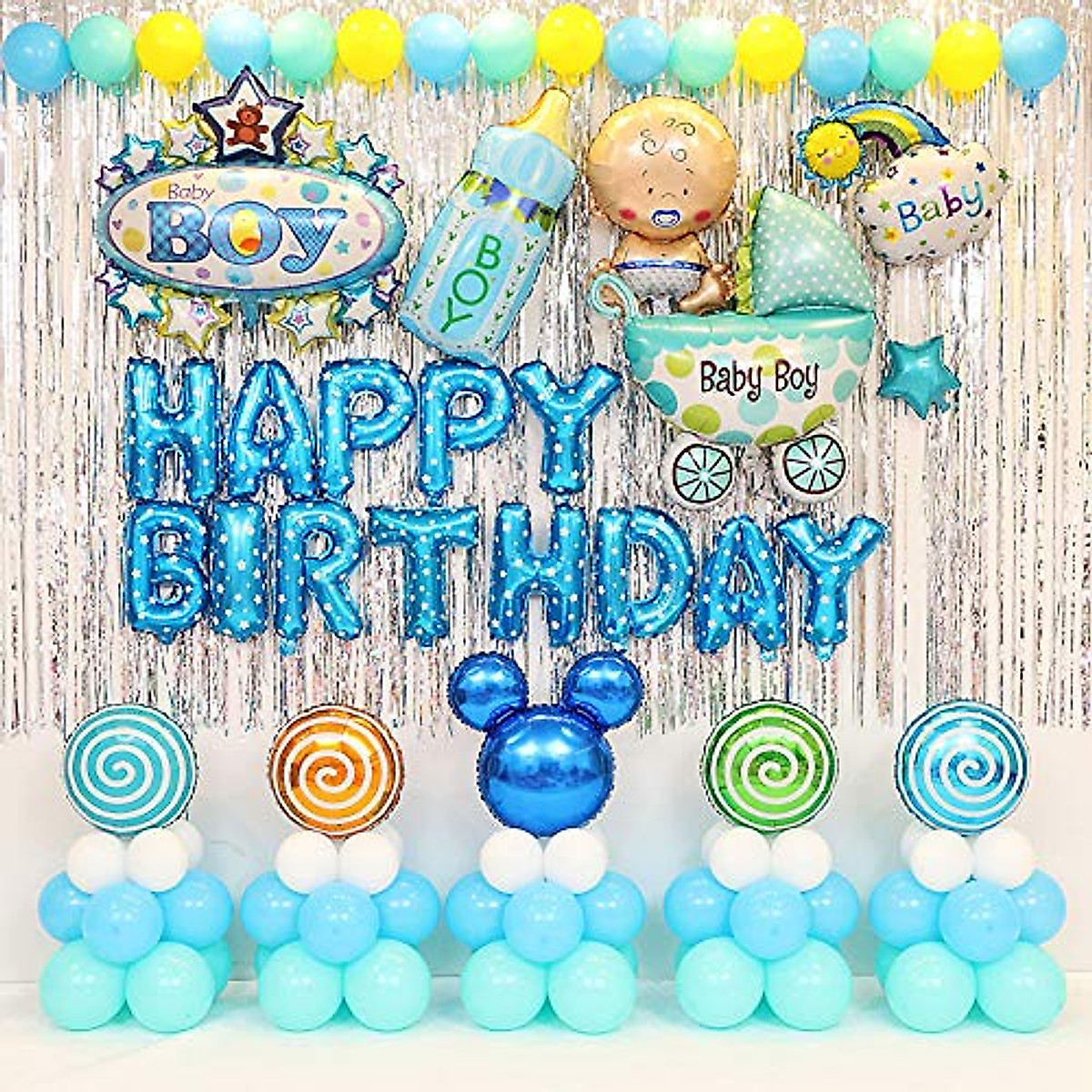 Moohome 2 Pack Silver Foil Fringe Curtain, Fringe Backdrop Curtains for Birthday Wedding Engagement Bridal Shower Bachelorette Party Decorations