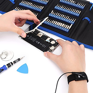 STREBITO Precision Screwdriver Set 142-Piece + Anti Static Wrist Strap Bundle, Electronics Repair Toolkit for iPhone, MacBook, Computer, Laptop, PC, Tablet, PS4, Xbox, Nintendo, Game Console