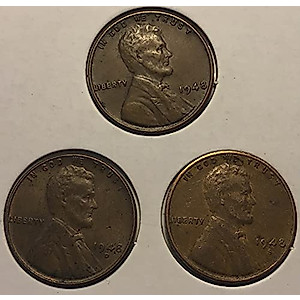 1948 P D S Lincoln Wheat Cent set Penny Seller Very Fine