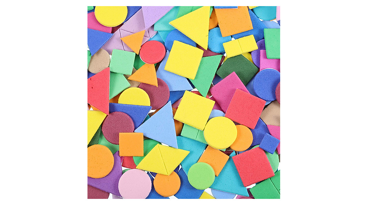 1000 Pieces Foam Shape Stickers for Kids Crafts and Education