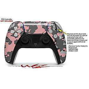 WraptorSkinz Skin Wrap compatible with Sony PS5 DualSense Controller WraptorCamo Old School Camouflage Camo Pink (CONTROLLER NOT INCLUDED)
