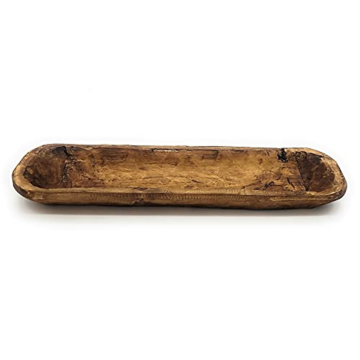 18"-21" Farmhouse Brown Baguette Dough Bowl, Decorative Bowl, Table Center Piece, Decorative Wood Bowl The New Dawn Bowl
