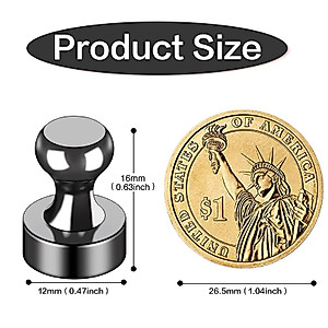 LOVIMAG 50Pcs Fridge Magnets, Black Refrigerator Magnets for Whiteboard, Strong Metal Magnets for Fridge, Whiteboard, Office, Classroom, Map, Kitchen