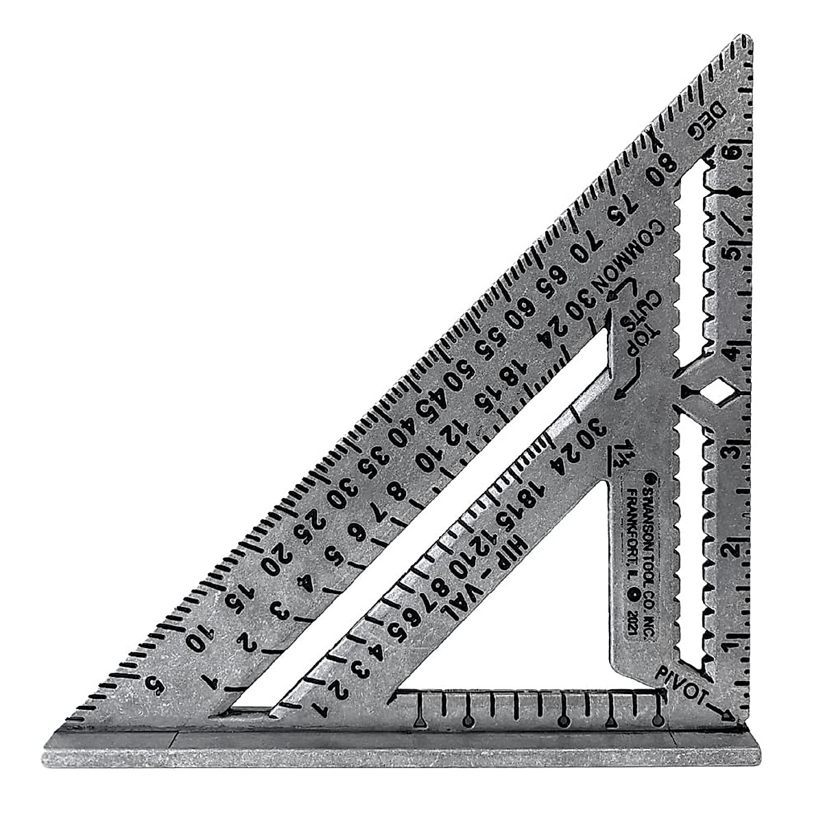 Swanson Tool Co 7 Inch Speed Square Pro with Pro Blue Book, Model S0100-A, Aluminum