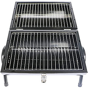 Spexlb Charcoal Grill - Portable Mini BBQ Foldable for Outdoor Cooking, Camping and Picnic, Black