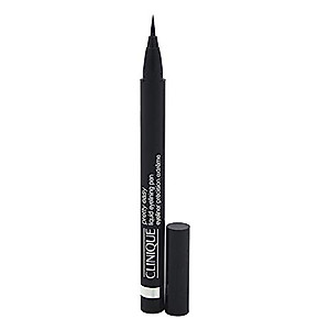 Clinique Pretty Easy Liquid Eyelining Pen | Precision Brush with 24-Hour Smudge and Budge-Resistant Wear | Ophthalmologist Tested | Free of Parabens, Phthalates, and Fragrance | Black - 0.02 oz