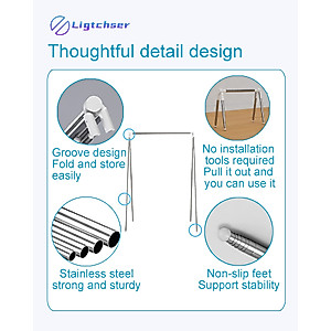 Ligtchser Portable Travel Garment Rack,Folding Clothes Rack for Dance,Travel,Camping, Drying,RV, Indoor,Outdoor.A Collapsible Clothing Rack.