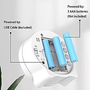 LED Digital Kitchen Timer with Alarm Clock - Tuffinix Kitchen Countdown Timers with 2 Groups of Alarm Clock 3-Level Volume for Cooking Kids Adults Gym Bedroom, USB Mode& Battery Mode