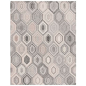 Safavieh Abstract Collection 8' x 10' Natural/Grey ABT902F Handmade Wool Area Rug