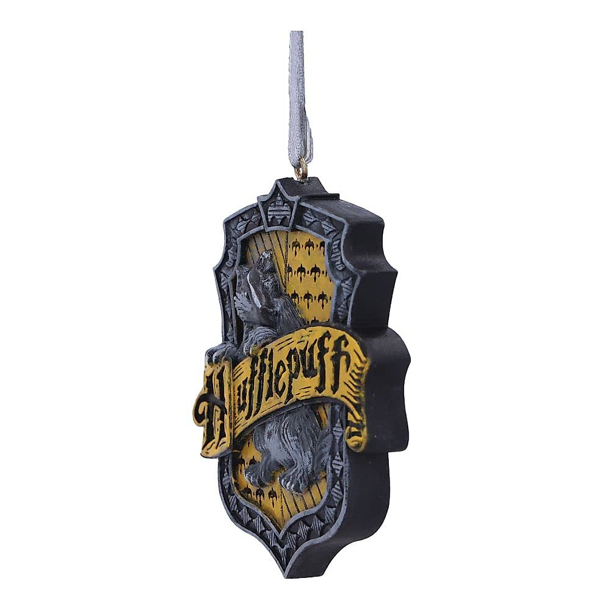 Nemesis Now Harry Potter Hufflepuff Crest Hanging Ornament, Yellow, 8cm