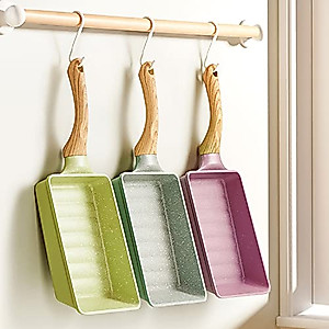 LIANGCHUANG Omelette Pan Nonstick Tamagoyaki Egg Pan , Retangle Frying Pan with Non-Stick Coating for Sandwich , Pancake , 8in L X 6in D X1.6in H YL2002 Rectangle frying pan