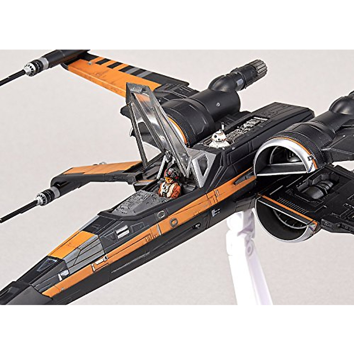 Bandai Hobby Poe's Boosted X-Wing Star Wars, Bandai Star Wars 1/72 Plastic Model Hobby Space Ship