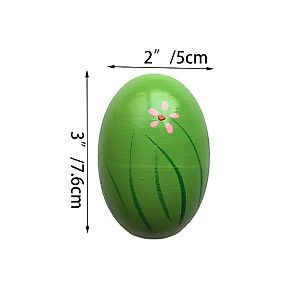 JoFAN 12 Pack Wooden Percussion Musical Shake Eggs Easter Egg Shakers for Kids Boys Girls Toddlers Easter Basket Stuffers Gifts