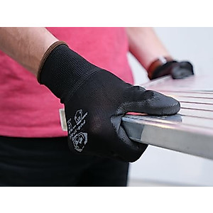 Global Glove Safety Work Gloves work gloves, Black, Large Pack of 144 US