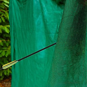 Professional Archery Back Stop Netting - Heavy Duty Reinforced Nets in 5 Sizes [Green/White] (Green, 6ft x 6ft)