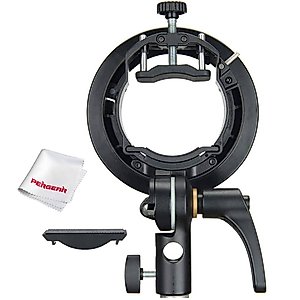 Godox S2 Speedlite S-Type Bracket Bowens Mount, for Godox V1 AD200Pro AD400Pro AD200 V860II TT685 TT600 TT350, Precise Tilt Control, Large Handle, Integrated Umbrella Mount