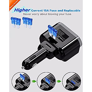 SUPERONE 150W 2-Socket Cigarette Lighter Splitter Power Adapter, USB C Car Charger with 20W Power Delivery 3.0 & QC 3.0 for iPhone 14 Pro Max/13/12/11/11 Pro/X/8/7, Samsung, Google Pixel and More