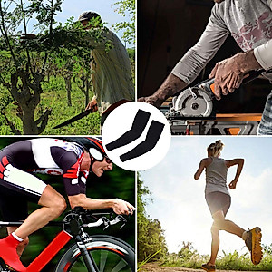 Zerone Arm Protectors for Thin Skin, Level 5 Heat/Burn/Cut Resistant Arm Protection Sleeves - Kevlar&Steel Wire Anti Abrasion Arm Guard for Men Women Garden Kitchen Farm Welding Work