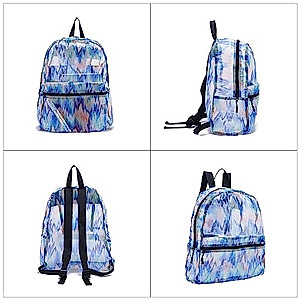 ACUARIO Clear Backpack, Mesh Backpack for Men Women, Lightweight Transparent Backpack