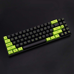 112 Keys GSA Profile Keycaps Double Shot ABS Ball Shape Black Green for Cherry Mx Switch Mechanical Gaming Keyboard Keycap(Green Black)