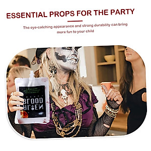 Toyvian Alien Halloween Bag 40 Pcs Beverage Storage Bag Blood Storage Container Leakproof Seal