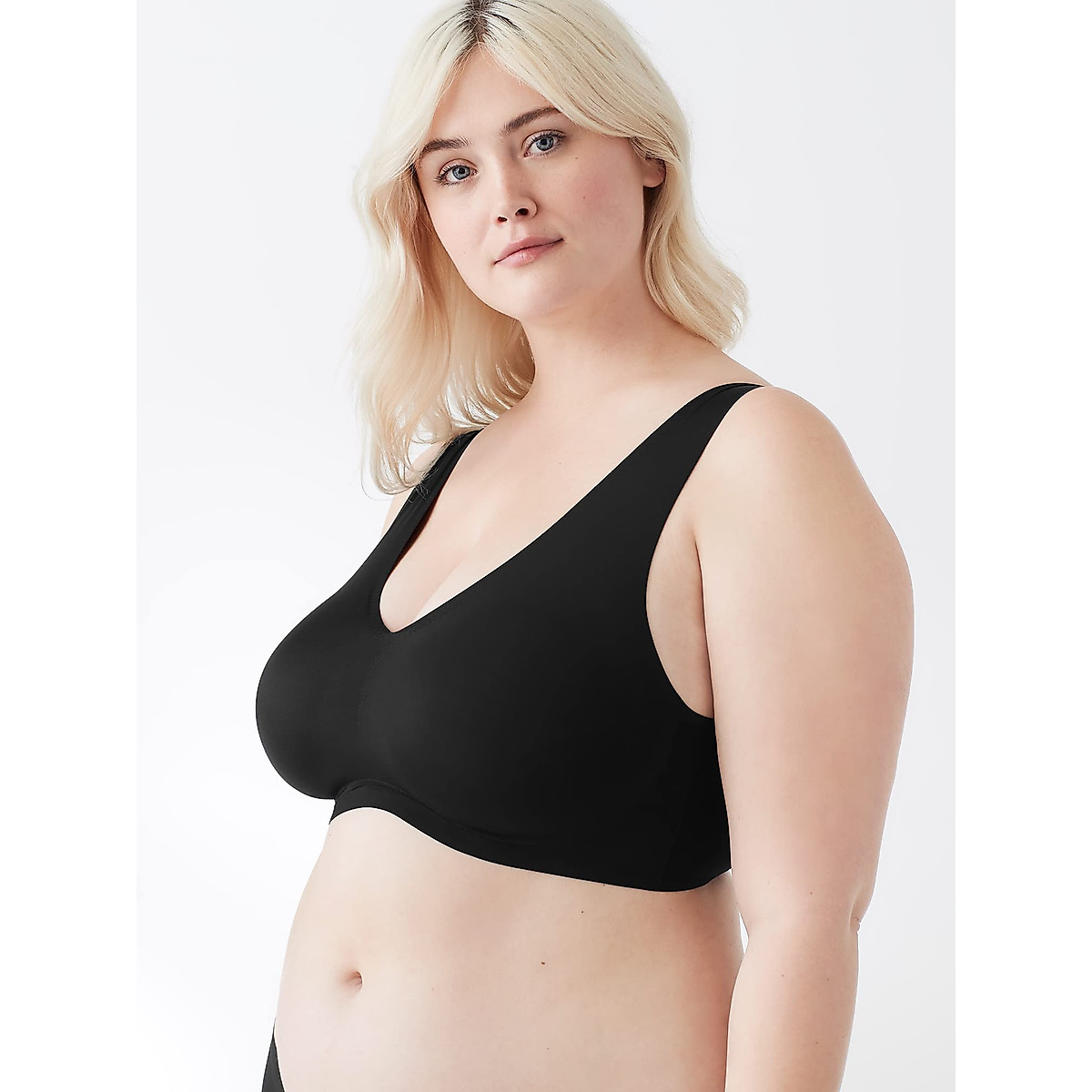 True & Co Body Lift V Neck Bra Black