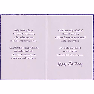 Designer Greetings Hummingbird on Purple: Touch of Joy Religious : Inspirational Birthday Card