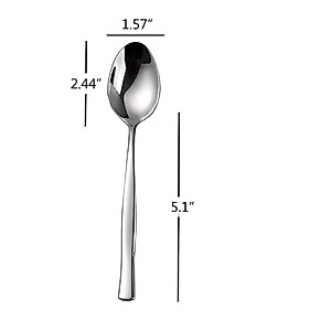 Idotry 12-Piece Stainless Steel Dinner Spoons, 7.96 Inches