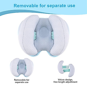 KAKIBLIN Baby Head Neck Support Pillow, 2 in 1 Banana Neck Pillow for Baby, Baby Travel Pillow for Stroller Neck Support for Newborn, Adjustable Head Pillow for Kids Toddler