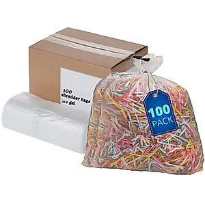 1InTheOffice Shredder Bags 15.8 Gallon, Paper Shredder Waste Bags 15.8 Gal, 100/Box